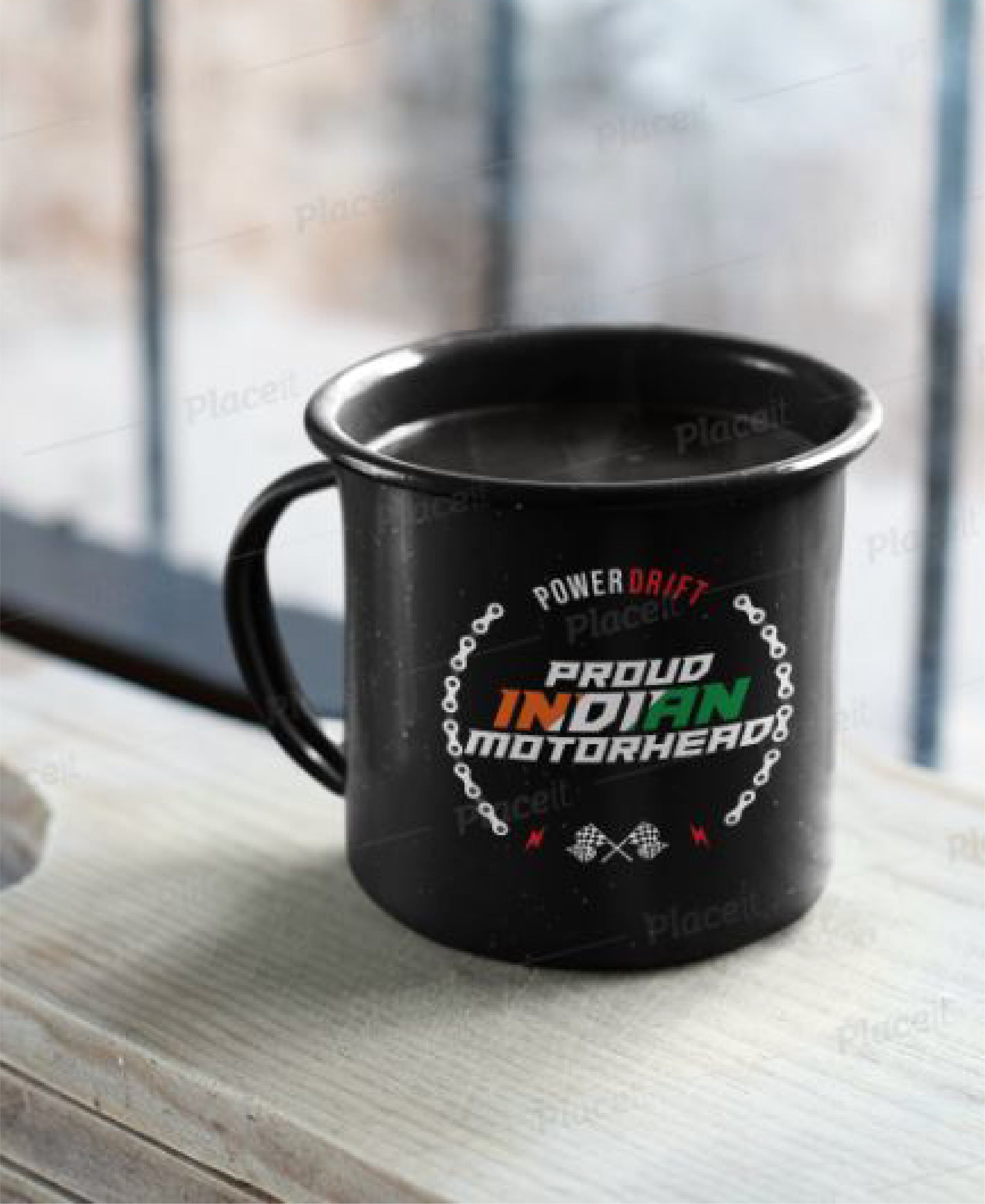 Wanderlooms PowerDrift Proud Indian Motorhead Enamel mug | Motocross ...