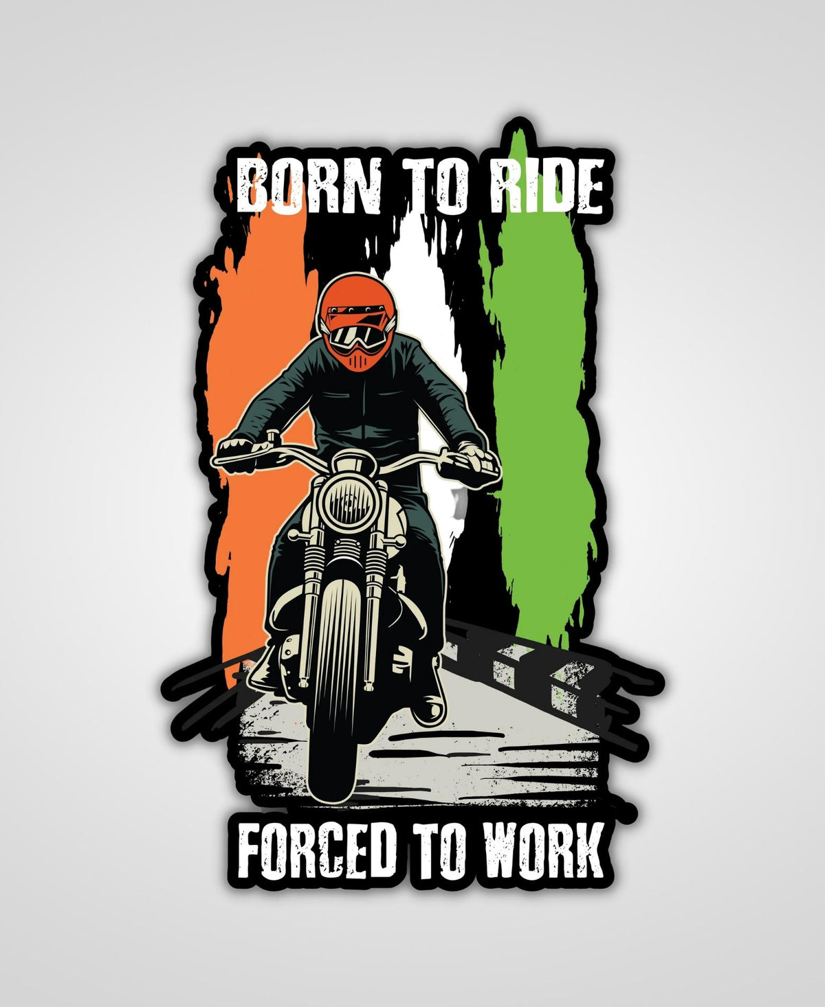 Wanderlooms Born To Ride Sticker | Bike Riding Stickers