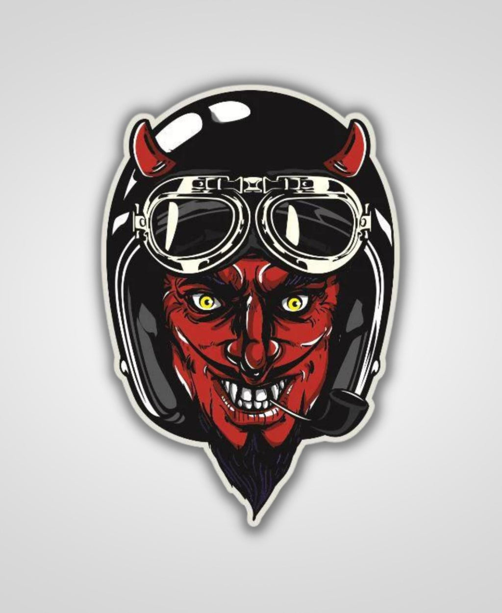 Wanderlooms Devil's Smirk Sticker | Bike Riding Stickers