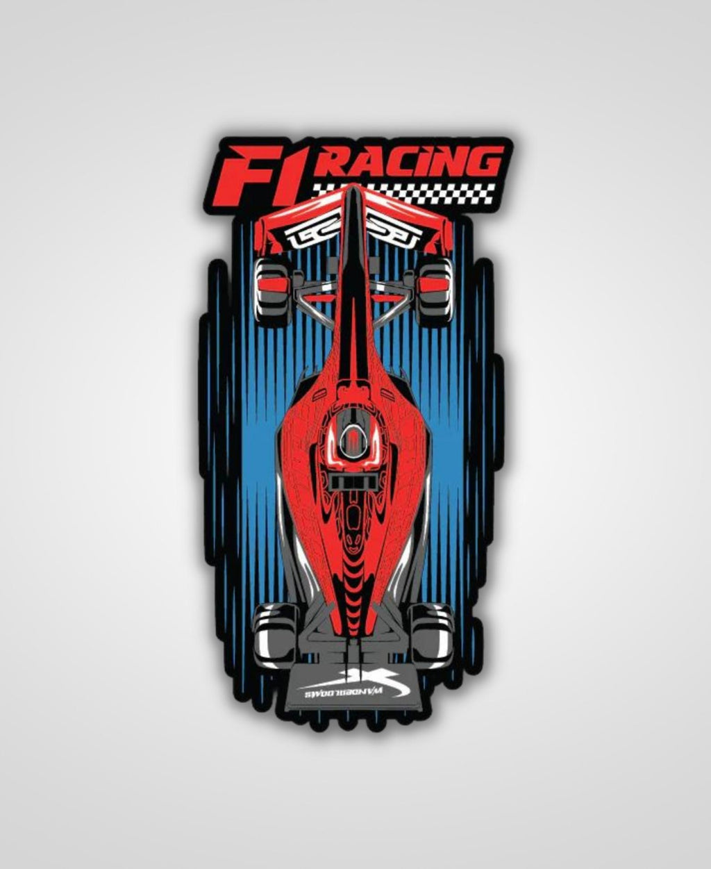 Wanderlooms F1 Racing Sticker | Bike Riding Stickers