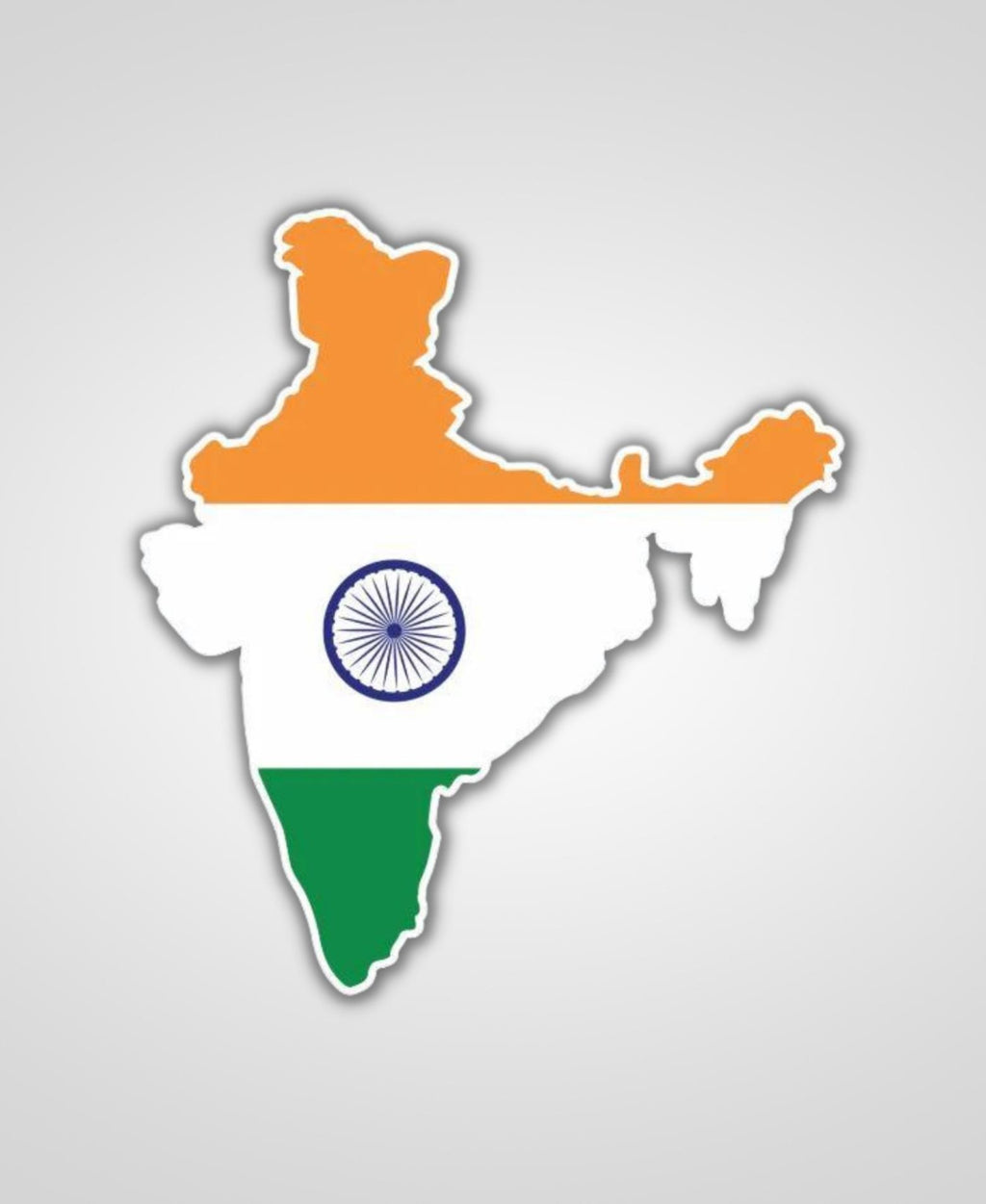 Wanderlooms Map of India Sticker | Motocross Stickers