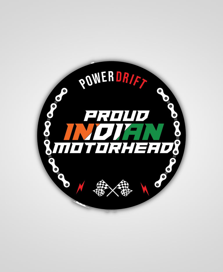 Wanderlooms Proud Indian Motorhead Powerdrift Sticker | Bike Riding ...