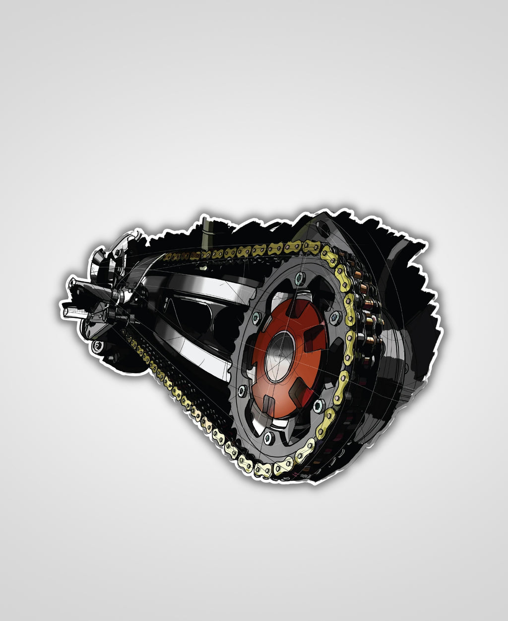 Wanderlooms Rag Wheel Sticker | Bike Riding Stickers