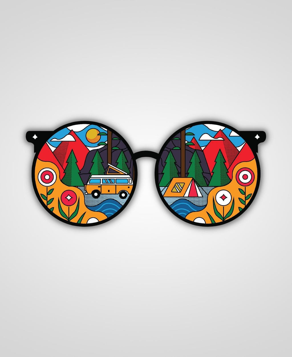 Wanderlooms Travel Goggle Sticker | Adventure Stickers